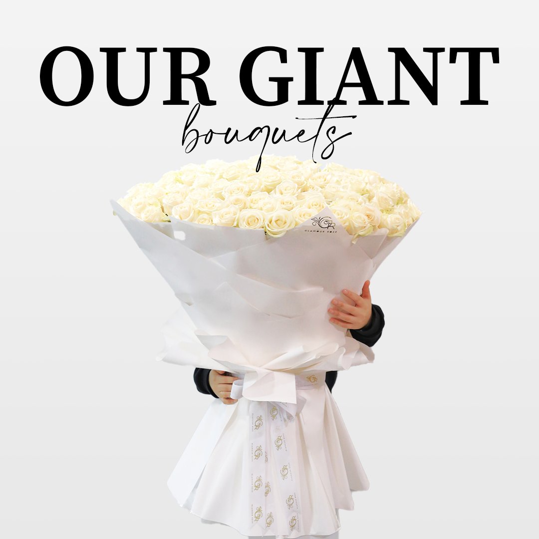 Giant Flower Bouquets | Big Bouquet of Roses Flowers | Glamour Rose